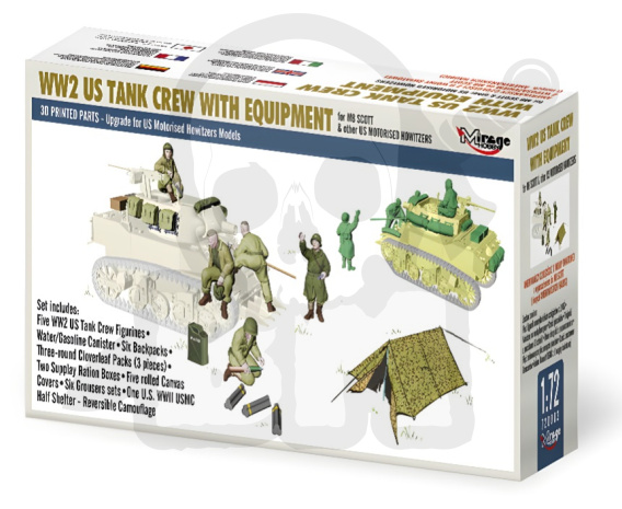 Battle-Models > 1:72 WW2 US Tank Crew With Equipment for M8 Scott ...